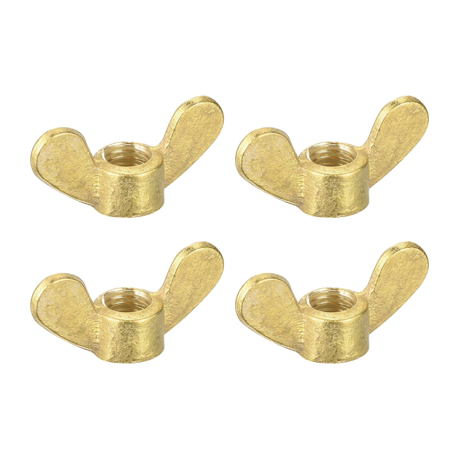 Brass Wing Nuts, M10 Butterfly Nut Hand Twist Tighten Fasteners 4Pack ...