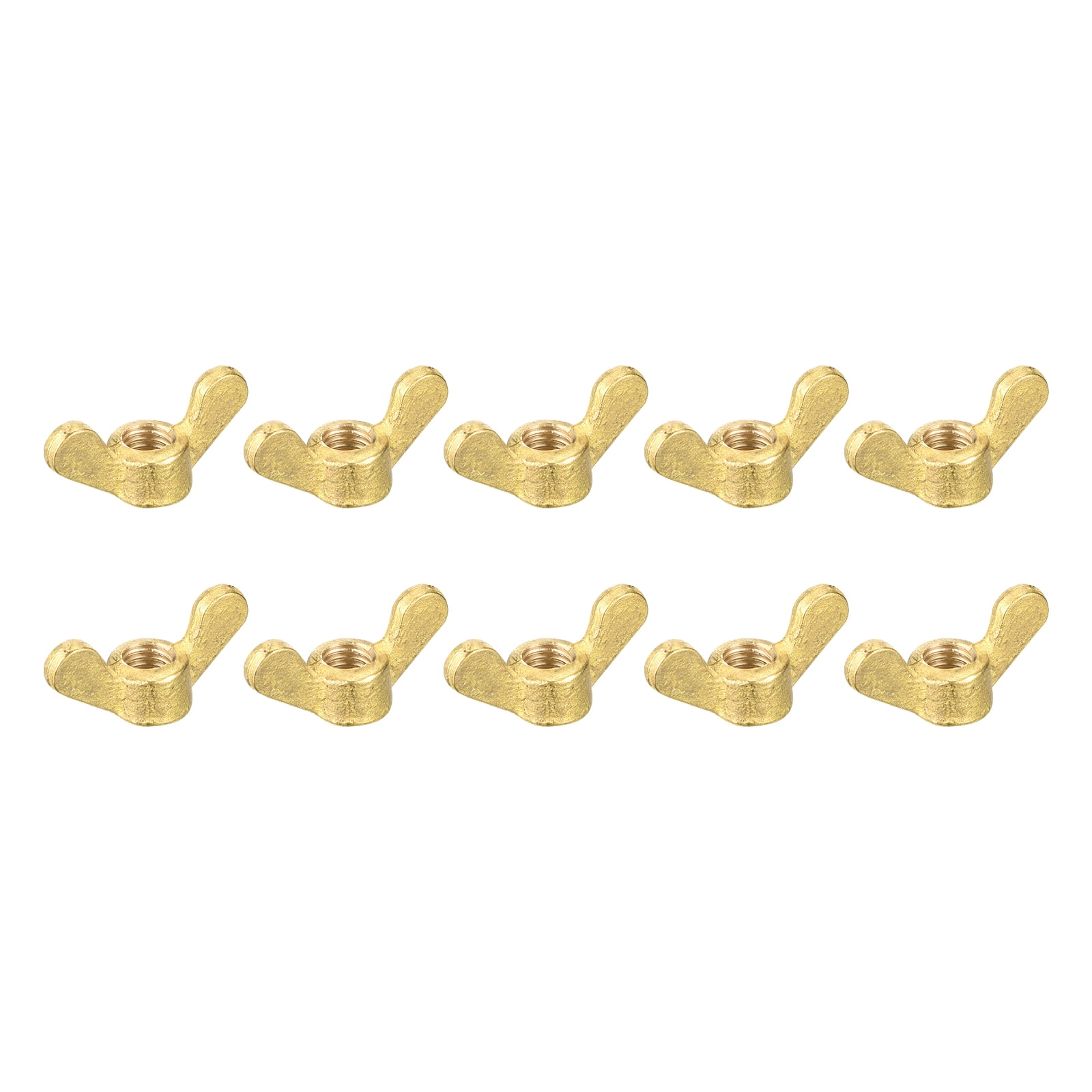 Brass Wing Nuts, M8 Butterfly Nut Hand Twist Tighten Fasteners 10Pack ...