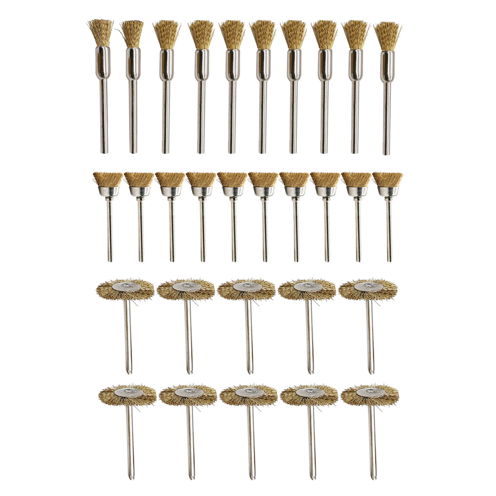 Brass Wire Brushes Set Remove Burrs Rust Dust for Hand Drill, Drill ...