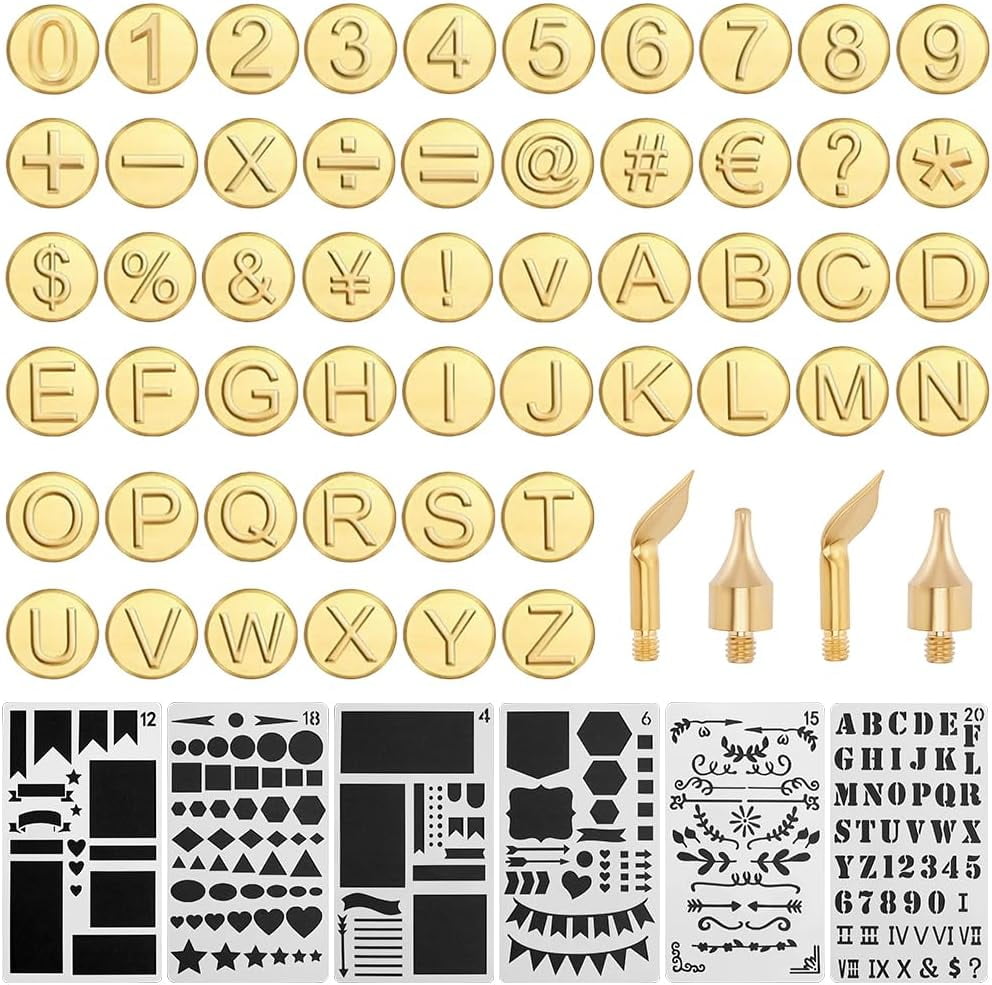 Brass Wood Burning Tip Sets Wood Burning Tool Carving Iron Tip with PET ...