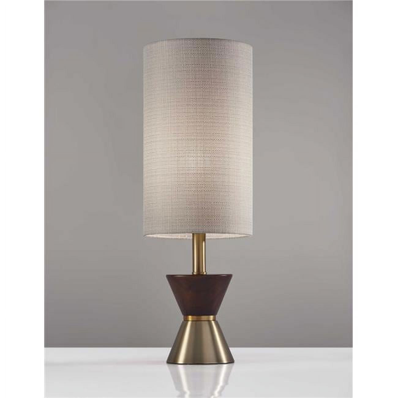 Brass Wood Metal Diabolo Table Lamp - Walmart.com