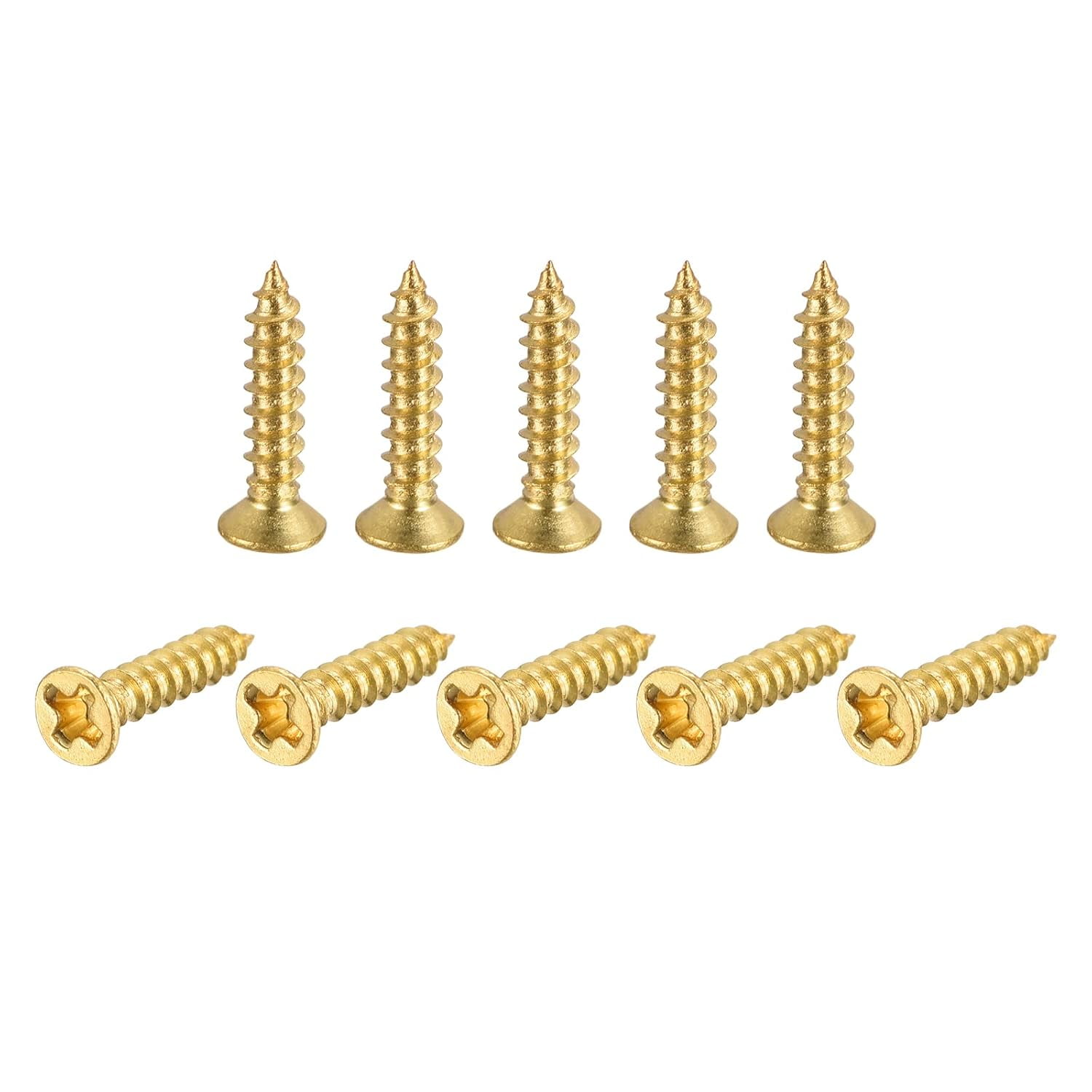 Brass Wood Screws, M2x12mm Phillips Flat Head Self Tapping Connector ...