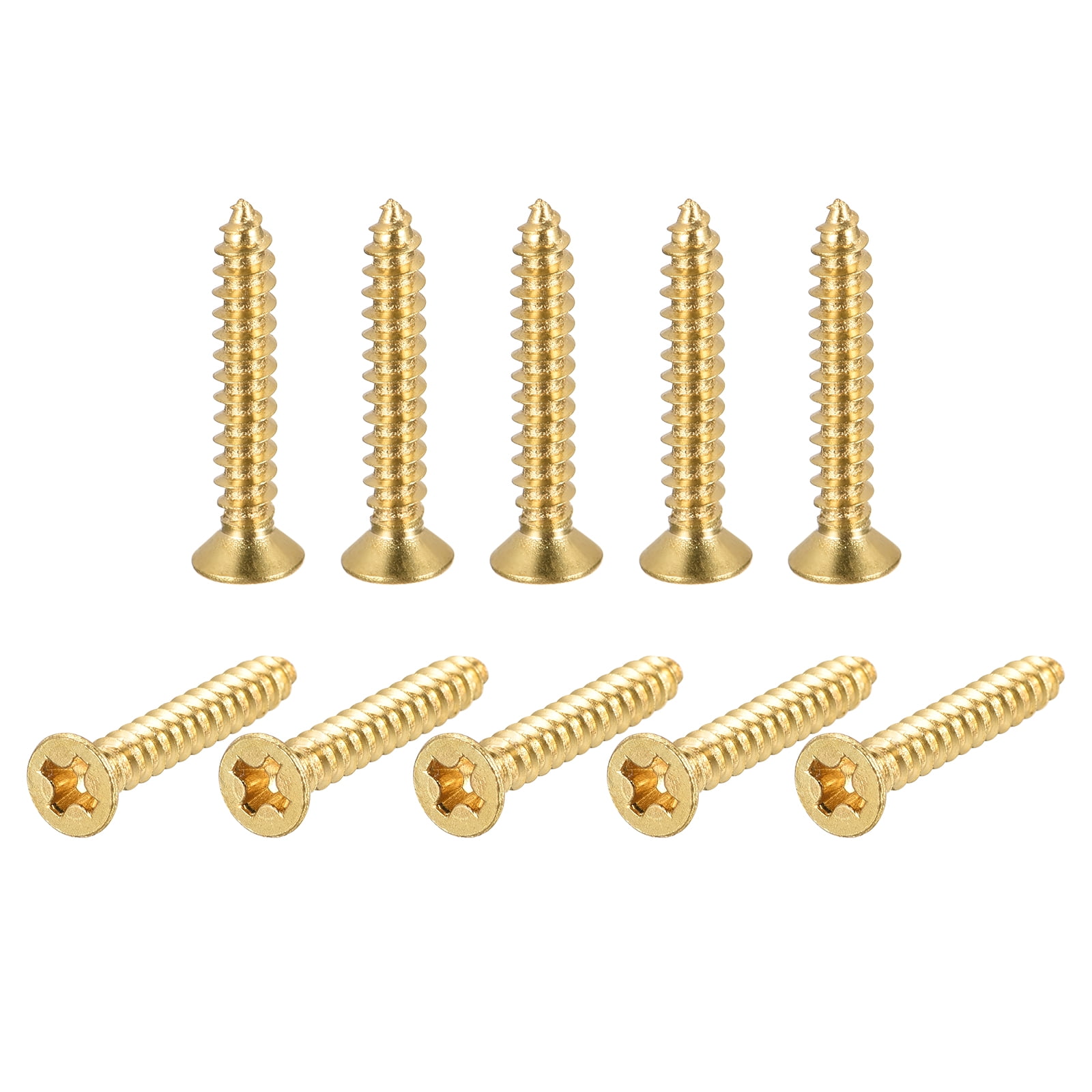 Brass Wood Screws, M3x20mm Phillips Flat Head Self Tapping Connector ...
