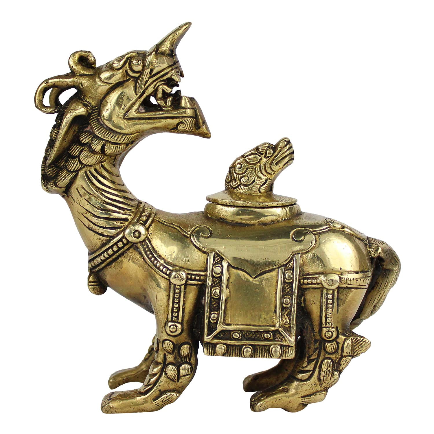 Brass World Brass Dragon Shape Multipurpose Box Long Statue Idol Wealth ...