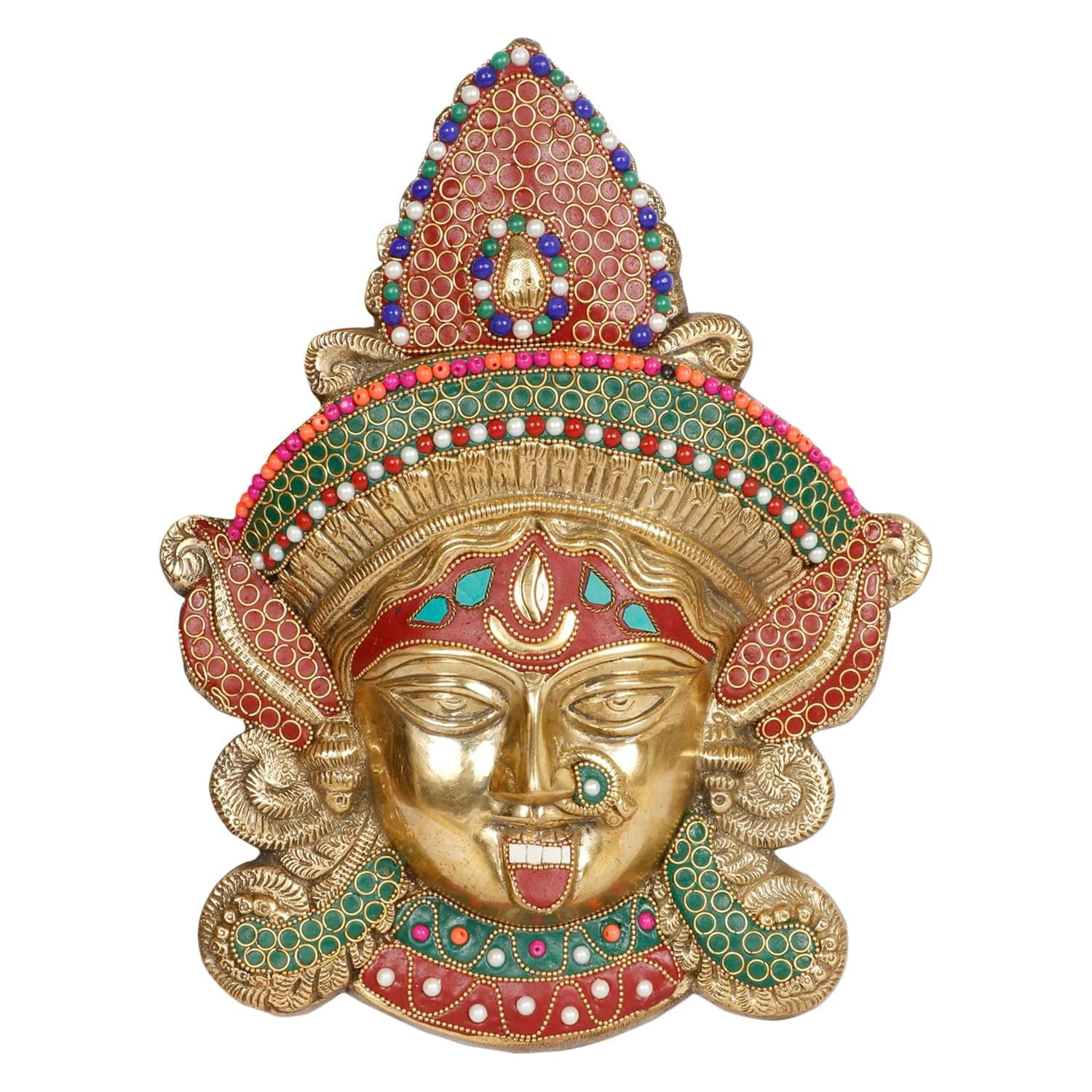 Brass World Brass Kali Maa Mask Wall Hanging - Symbol of Power and ...