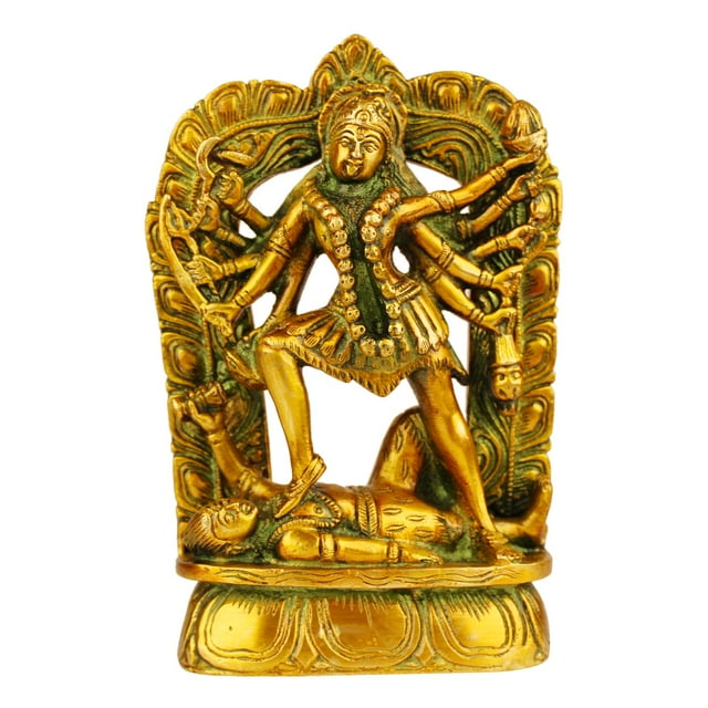 Brass World Brass Kali Maa Murti | Goddess Maha Kali Ten Arms Mahakali ...