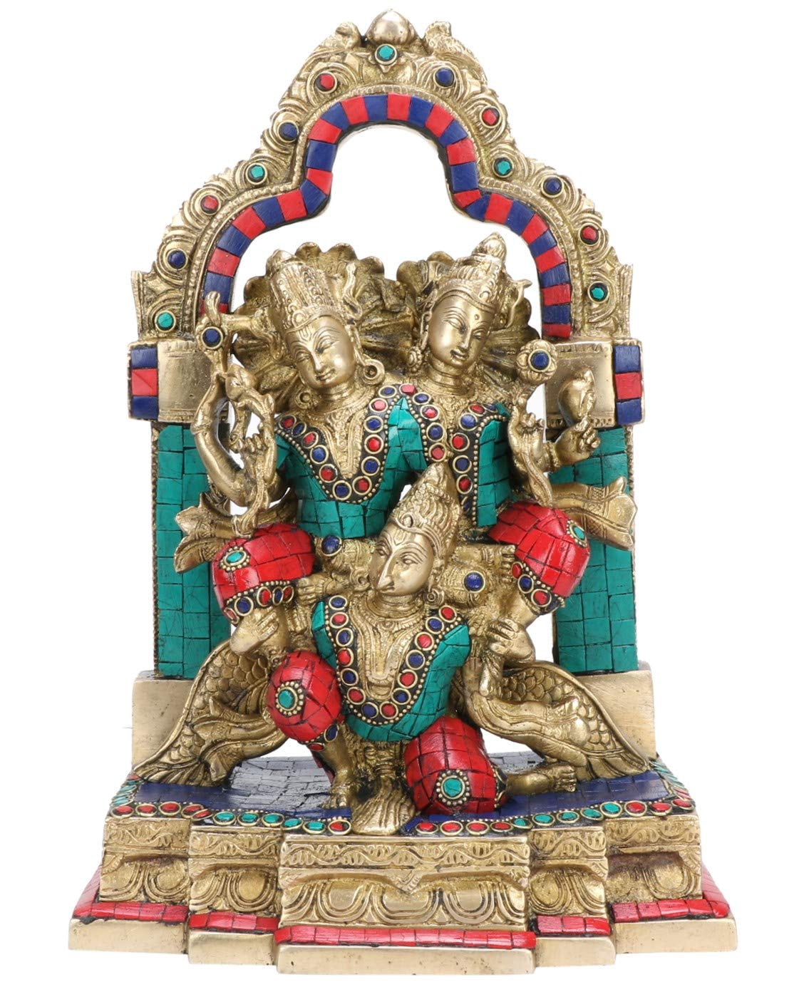 Brass World Brass Laxmi Vishnu Riding On Garuda Lakshmi Narayan ...