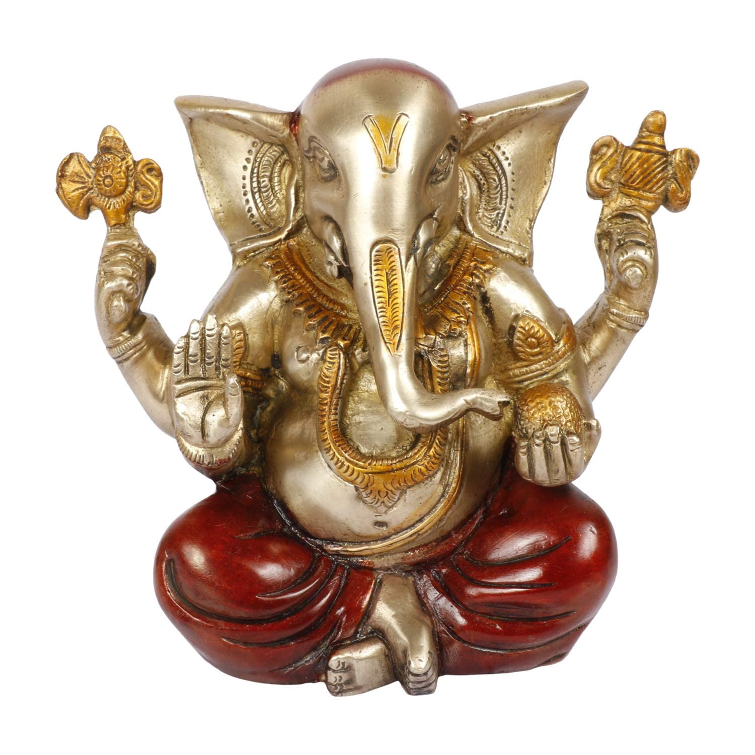 Brass World Brass Lord Ganesha Bhagwan with Large Ears Mangalkari ...