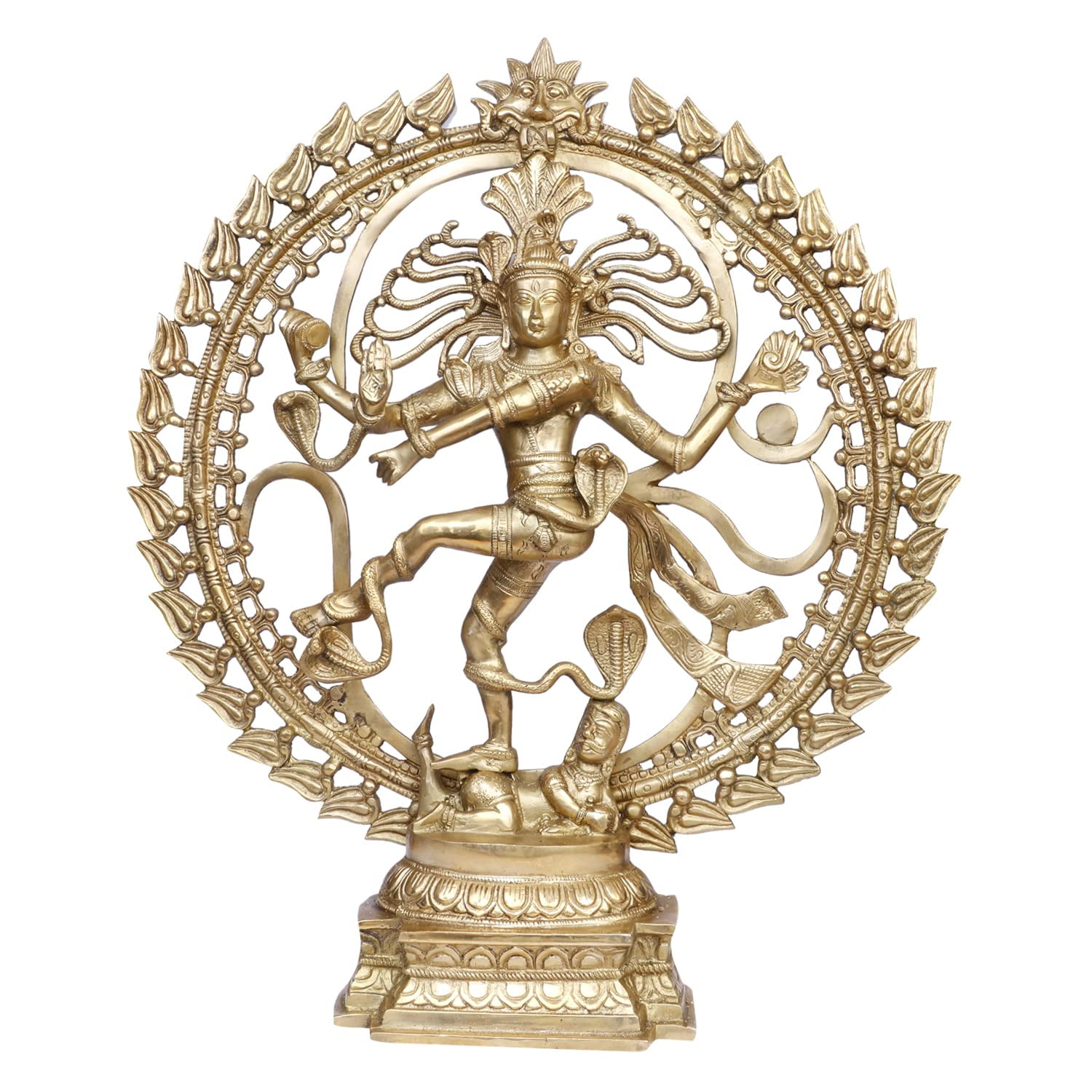 Brass World Brass Natraja Big Statue Idol of Lord Shiva Ji Dancing Om ...