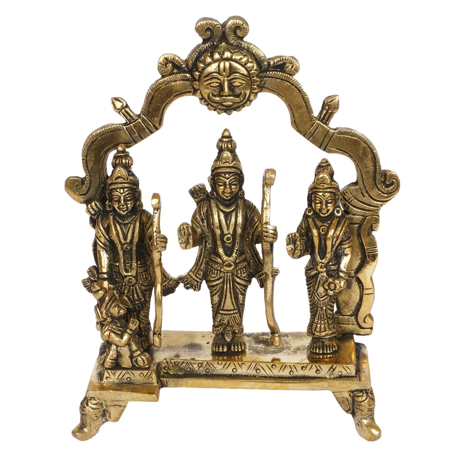 Brass World Brass Ram Darbar Statue Shree Ram Ji Sita Laxman Hanuman ...