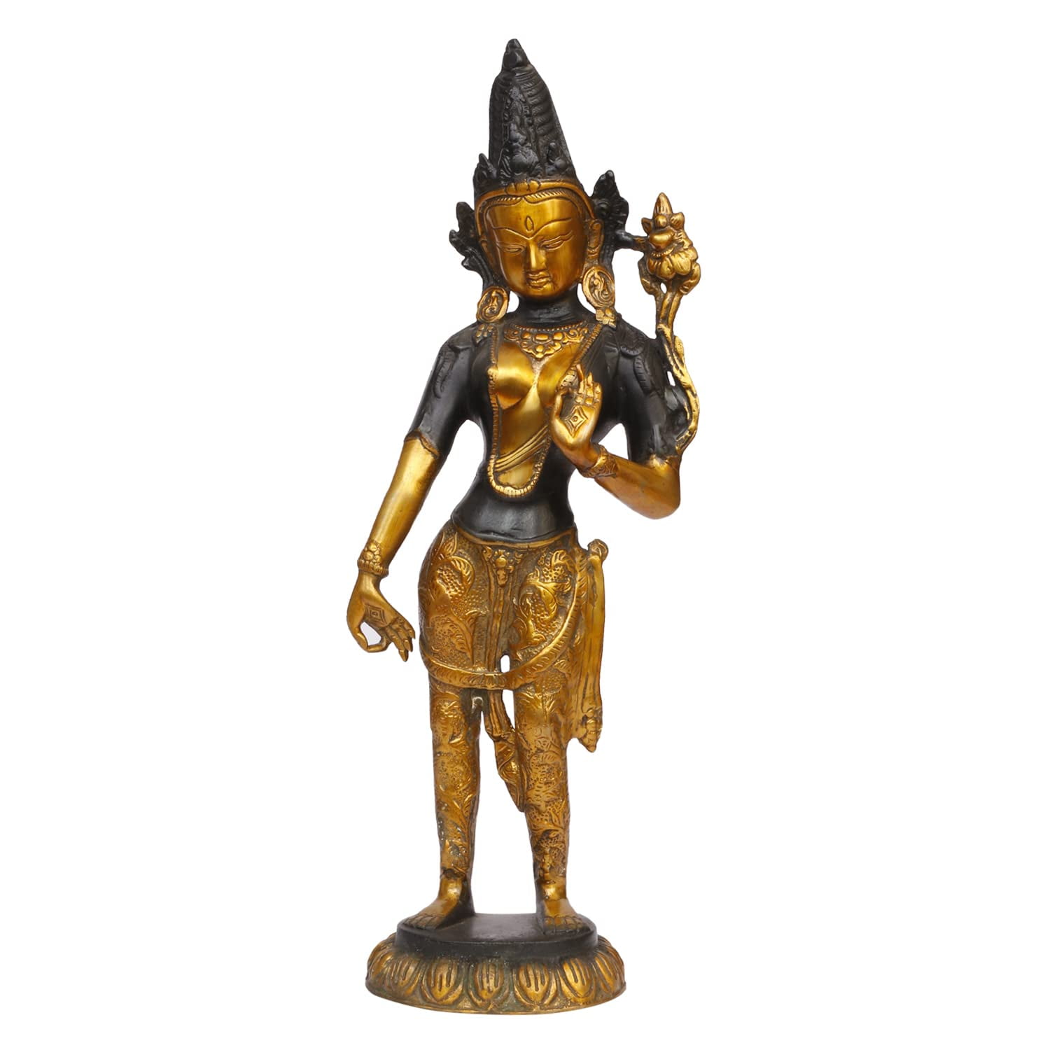 Brass World Goddess Tara Brass Standing Tara Statue for Health ...