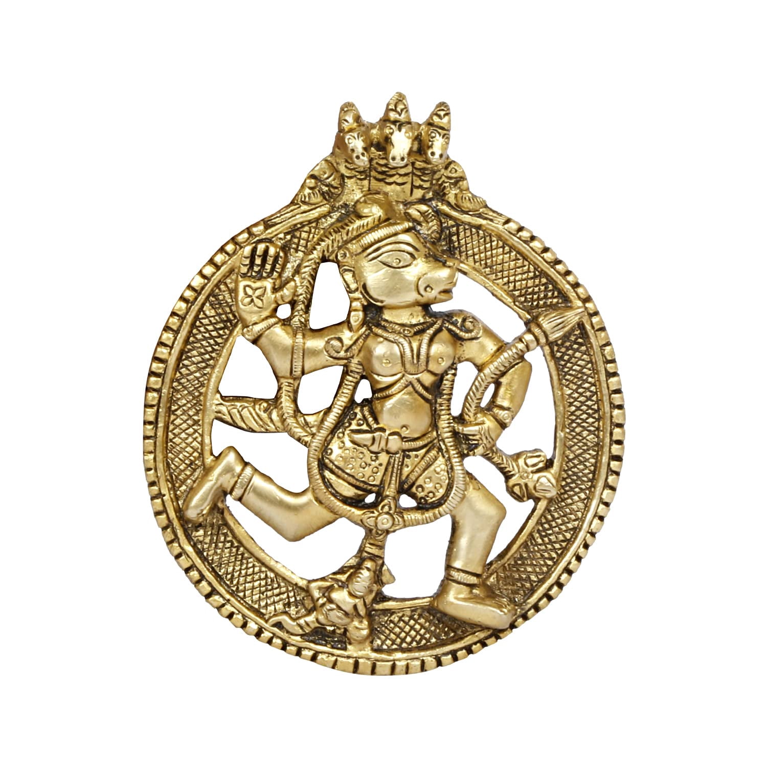Brass World Hanuman Bajrang Bali Murti Wall Hanging for Entrance Door ...