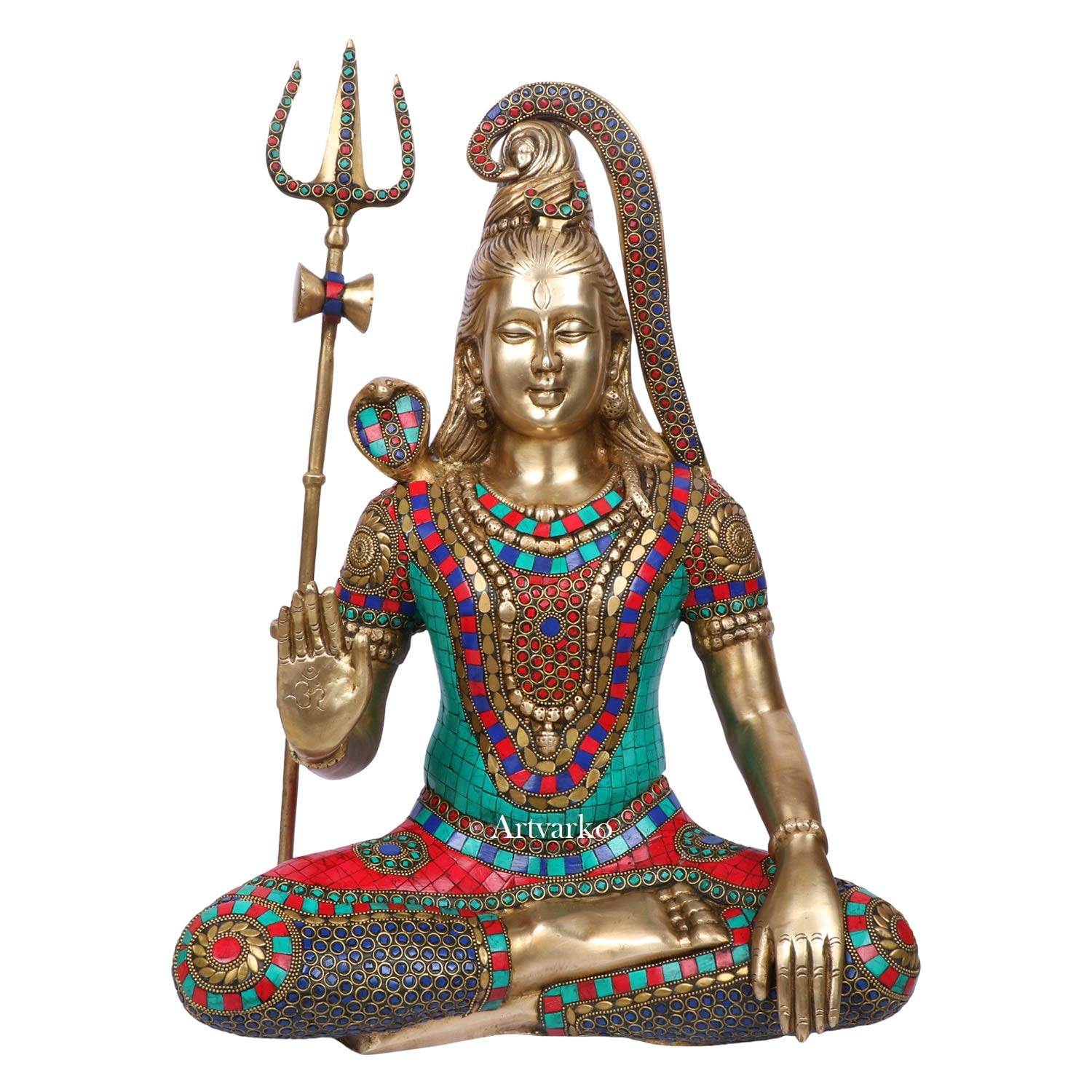 Brass World Large Brass Lord Shiva Shankar Statue Bhole Nath Bhagwan ...