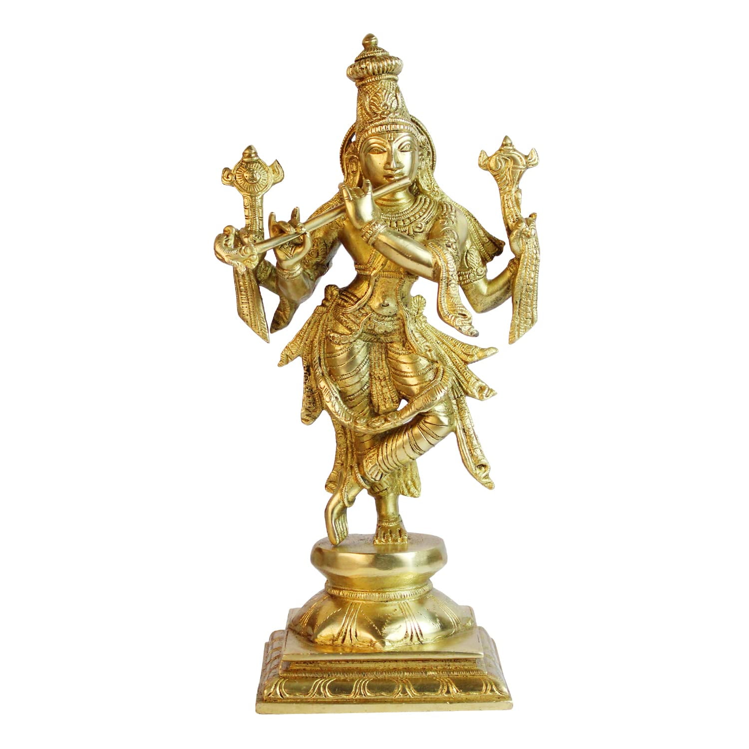 Brass World Lord Murli Manohar Krishna Krishan Brass Statue Murti Gift ...