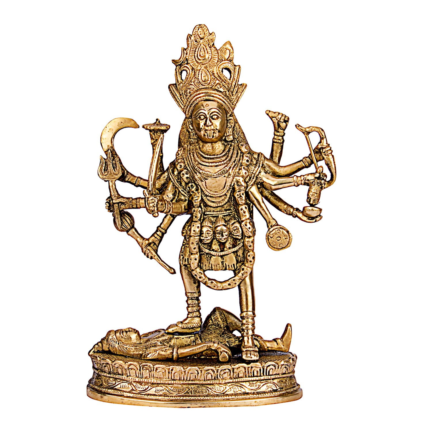 Brass World Ma Kali Brass Statue | Adi Shakti Goddess |Murti Sculpture ...