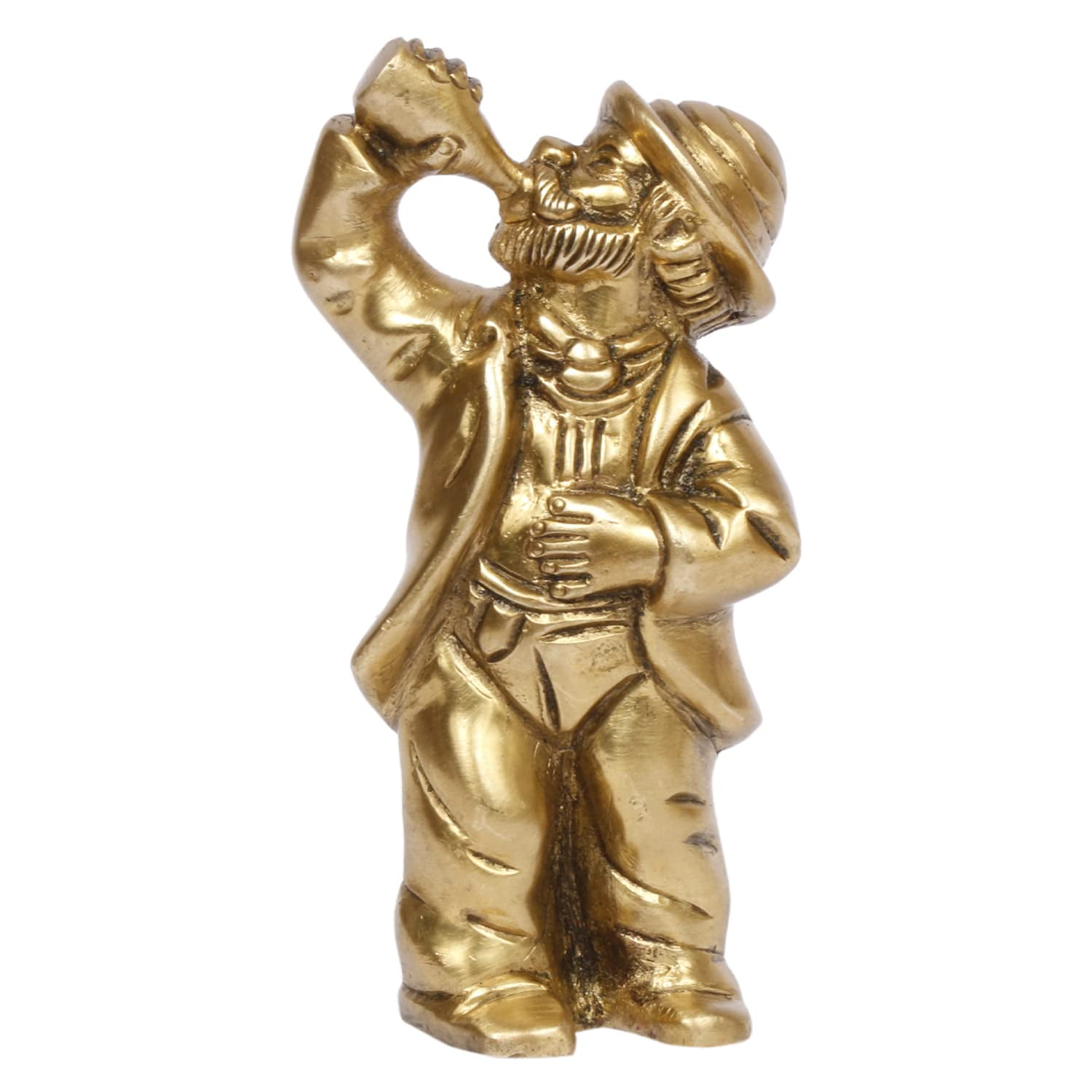 Brass World Man Drinking Beer Brass Metal Miniature Figurine Statue ...