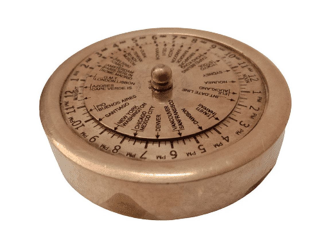 Brass World Timer - Pocket World Time - Little- Nautical / Maritime ...
