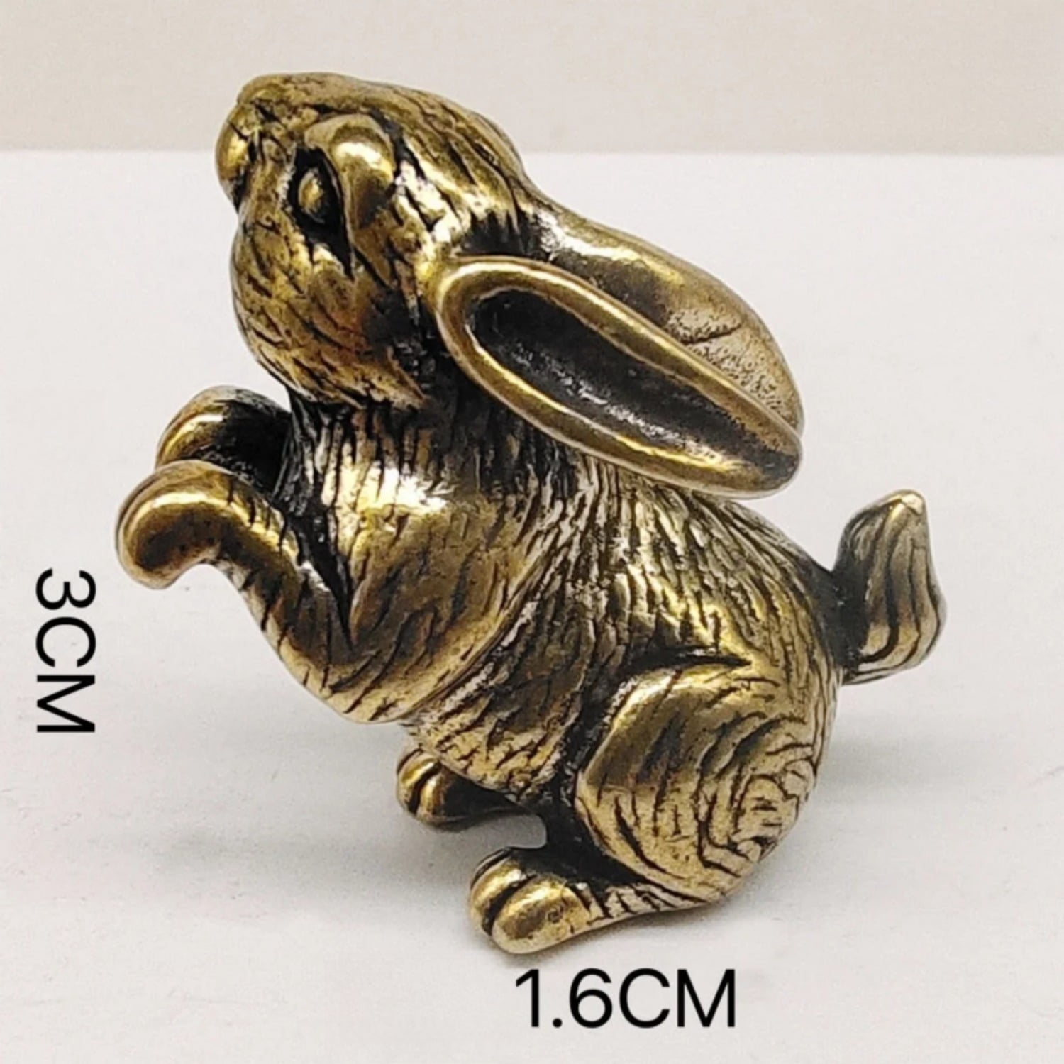 Brass Zodiac Rabbit Small Ornament Car Decoration Desktop Office Desk ...