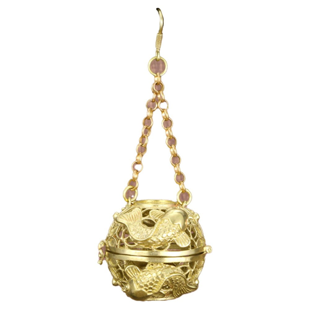 Brass aromatherapy ball hollow household incense ball retro copper ...