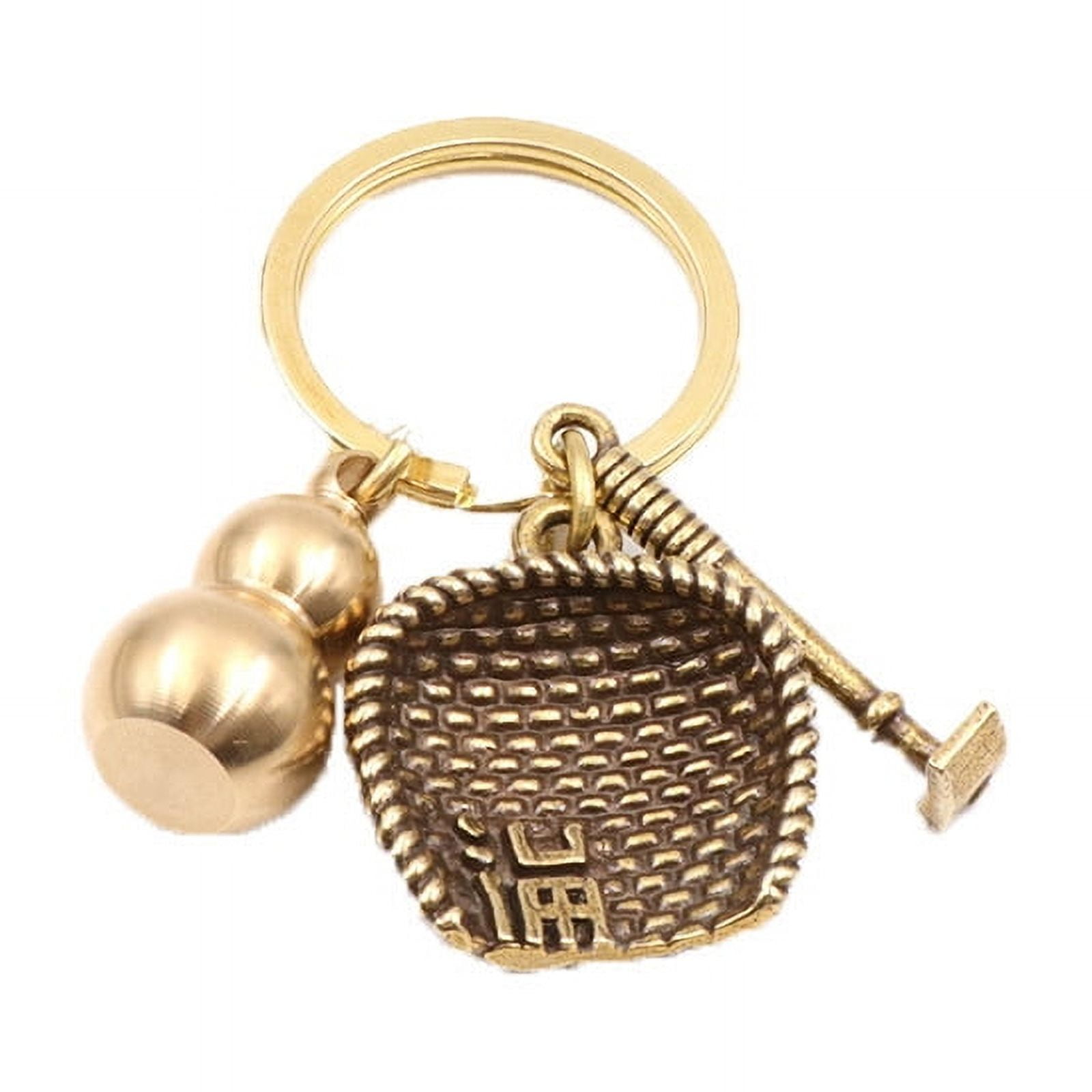 Brass gourd keychain - One gourd gathers wealth, everything goes ...