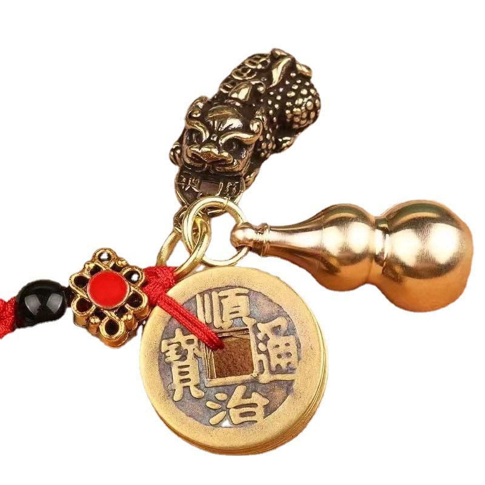 Brass gourd keychain - One gourd gathers wealth, everything goes ...