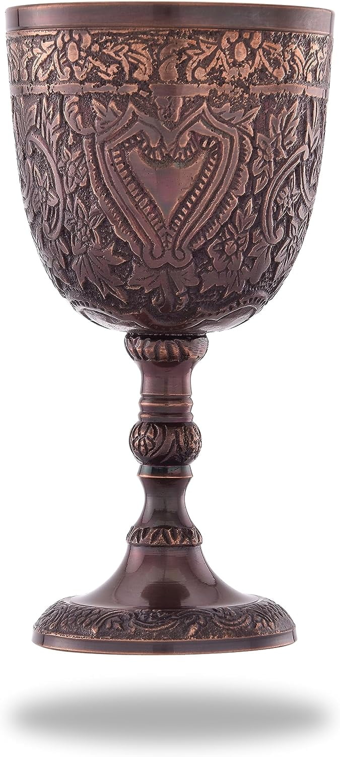 Brass hand engraved Wine Glass Liquor Cup Chalice Luxurious Unique ...