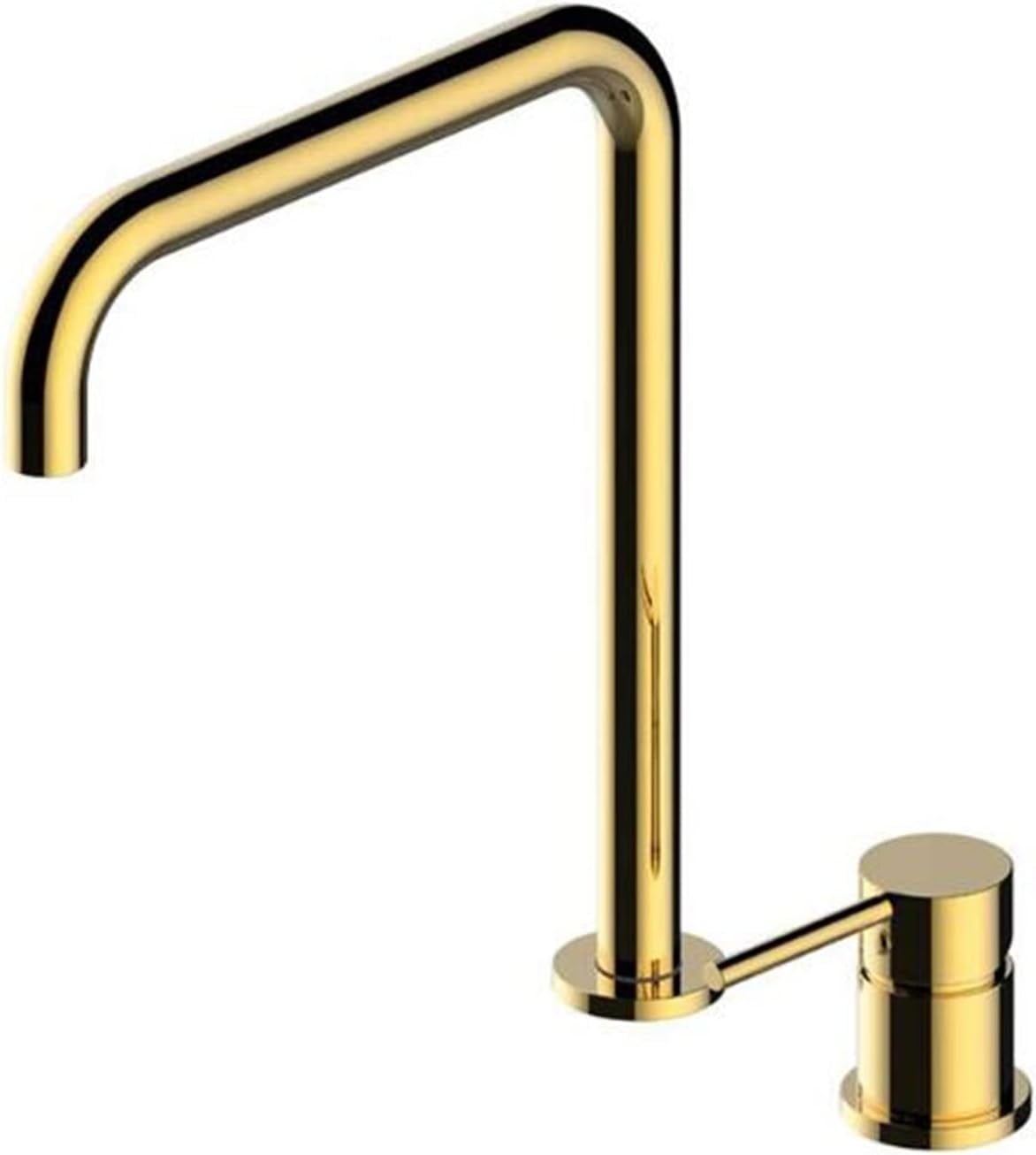 Brass hot and Cold Bathroom Super Long Pipe Two Holes Brush Gold Faucet ...