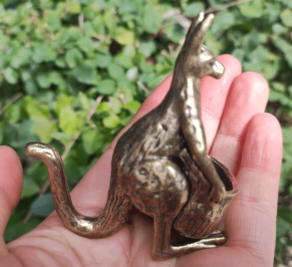 Brass kangaroo Statue, Australia Lucky animal Figure Unique Miniature ...