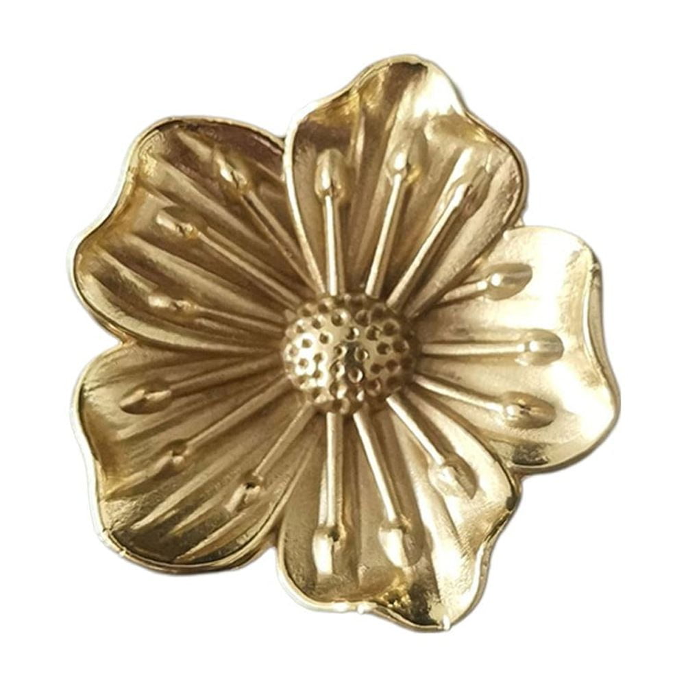 Brass Plum Blossom Shape Drawer Door Wardrobe Storage Cabinet Handle ...