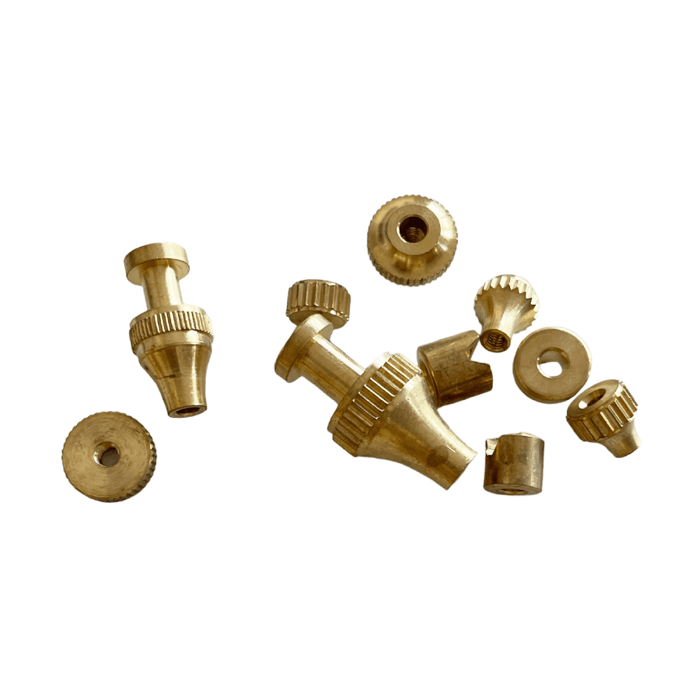 Brass regulating nuts and 3 guide pieces for clock with pendulum ...