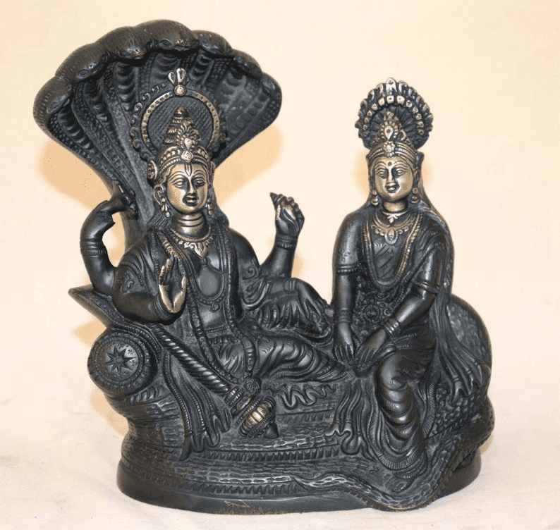 Brass vishnu Lakshmi 23CM Statue, ksheer Sagar vishnu lakshmi idol ...