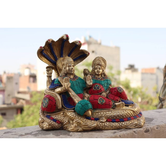 Brass vishnu Lakshmi, vishnu lakshmi, seer sagar vishnu lakshmi idol ...