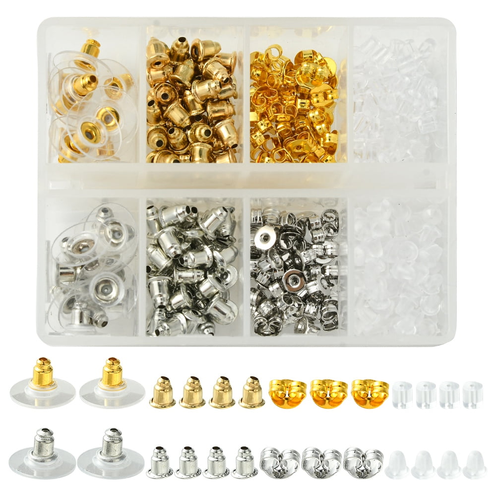 Brass with Iron with Plastic Ear Nuts Friction Earring Backs for Stud ...
