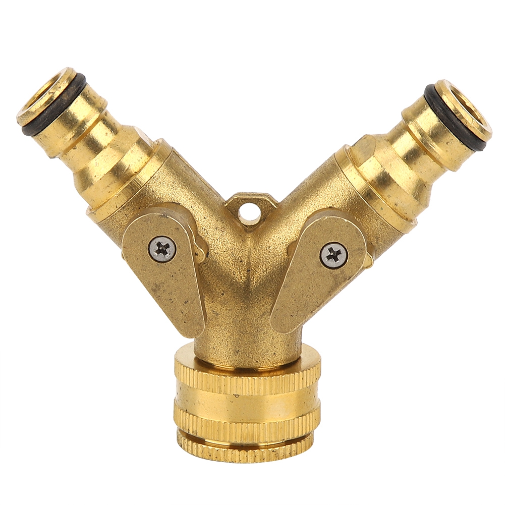 Brass y shaped 3 Way Hose Connector Splitter Garden Water Splitter ...