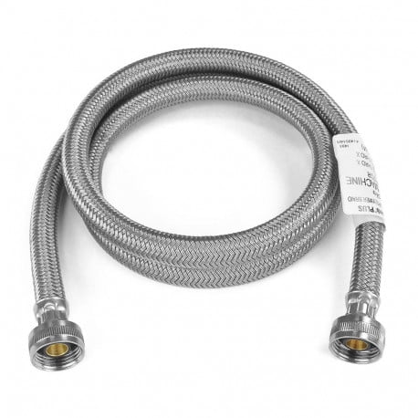 BrassCraft 60" Poly Braided Washing Machine Connector (3/4" Female Hose ...