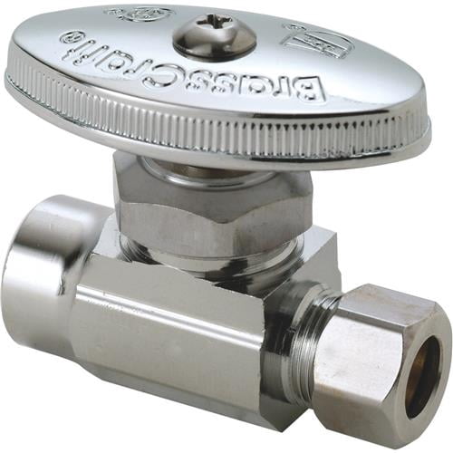 BrassCraft Sweat X Compression Straight Valve 1/2SWTX3/8OD STRT, Each ...