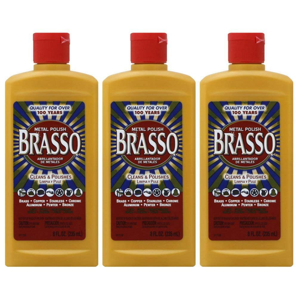 Brasso Multipurpose Metal Polish, Brass Cleaner and Polish Wipes, 8 oz ...