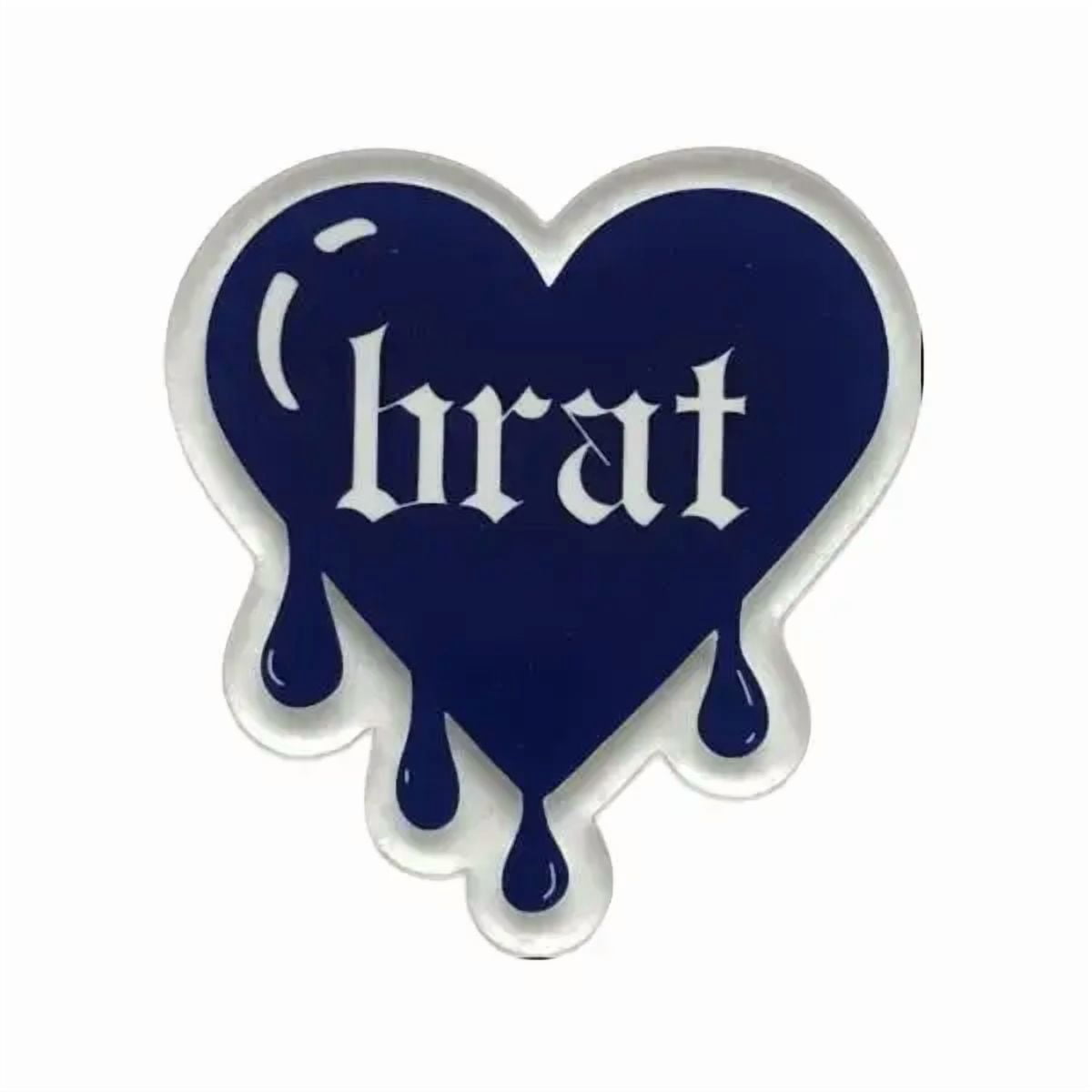 Brat Gothic Heart Magnetic Grip – Navy Blue Melting Design, Sassy Y2K ...