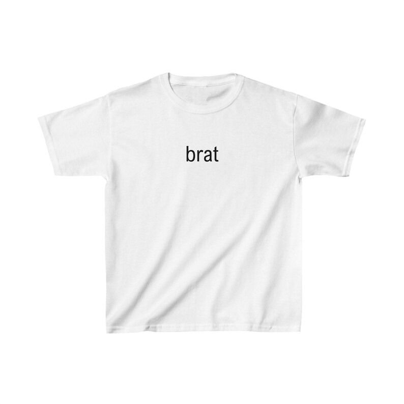 Brat Word Tee Modern Typography Aesthetic Minimal Graphic Statement ...
