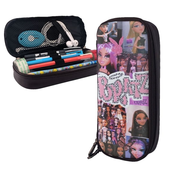 Brat-Z0 Leather Pencil Case Portable Pen Bag Pouch with Zipper ...