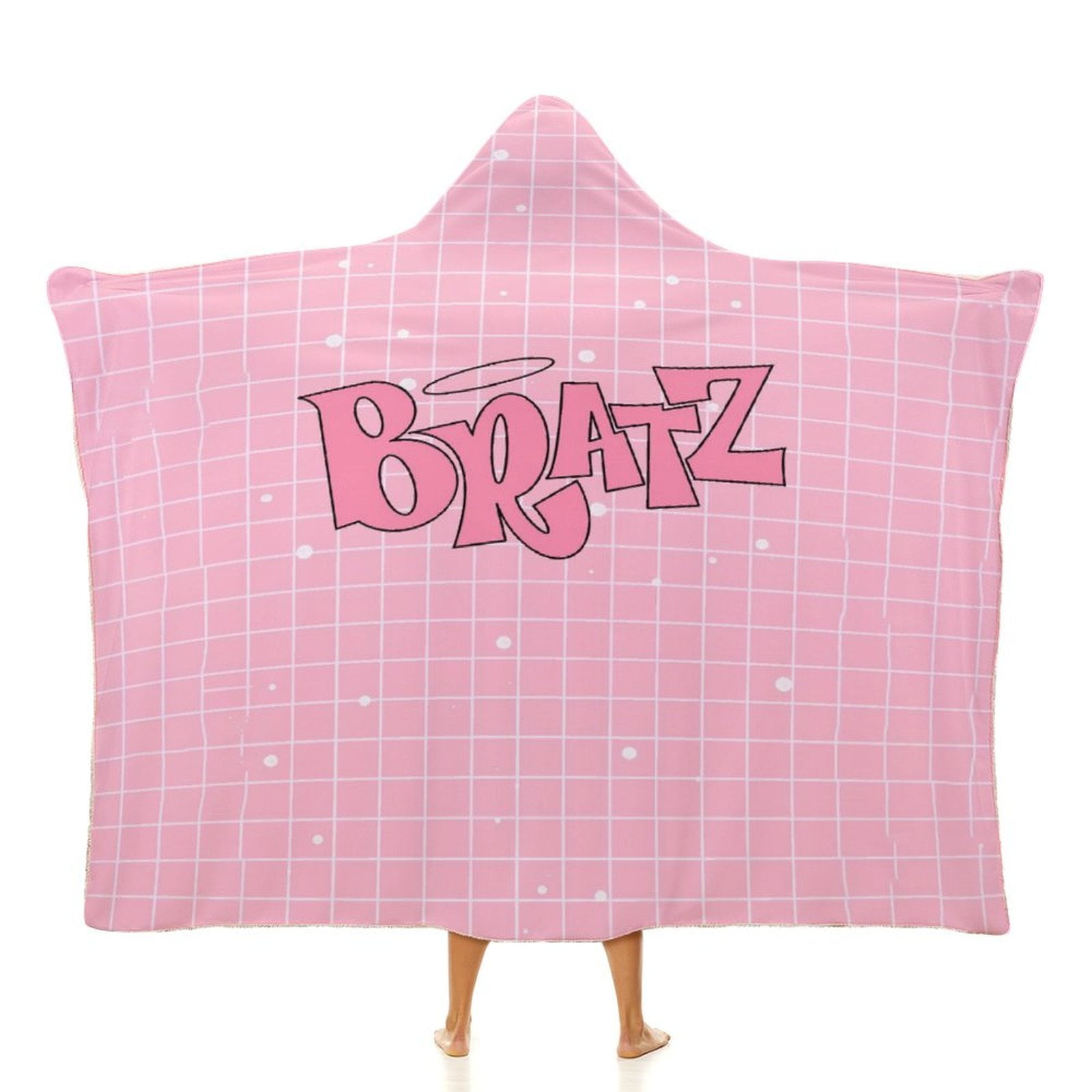 Brat-z Wearable Hooded Blankets Throw Cloak Blanket for Bed Sofa ...