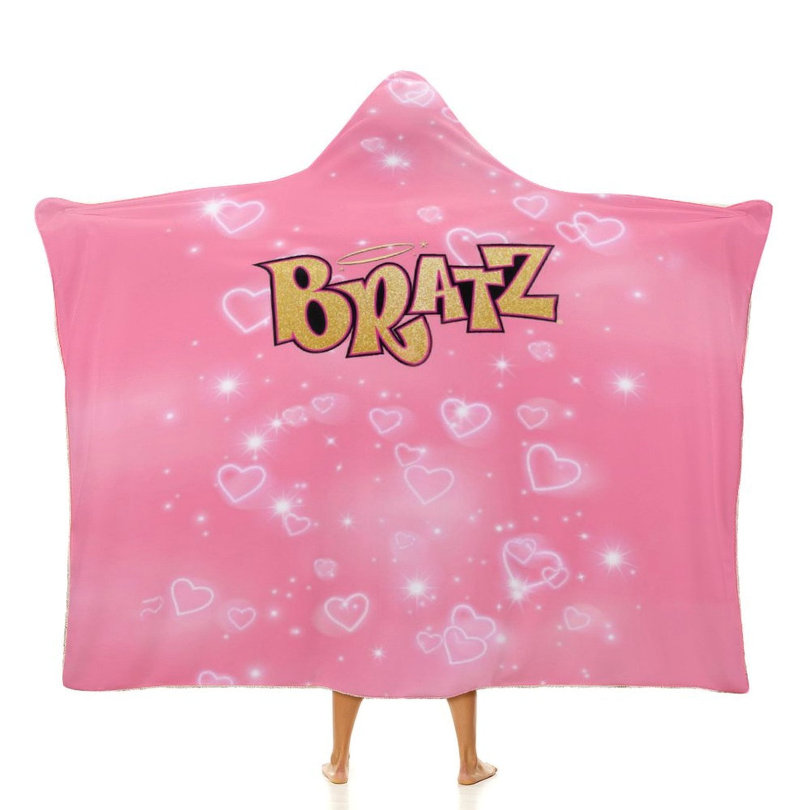 Brat-z Wearable Hooded Blankets Throw Cloak Blanket for Bed Sofa ...