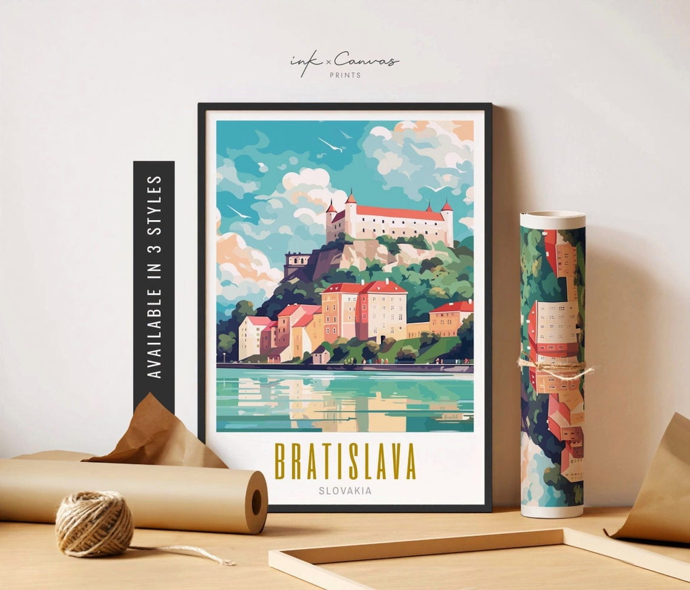 Bratislava Poster Bratislava Slovakia Travel Poster Europe Cities ...