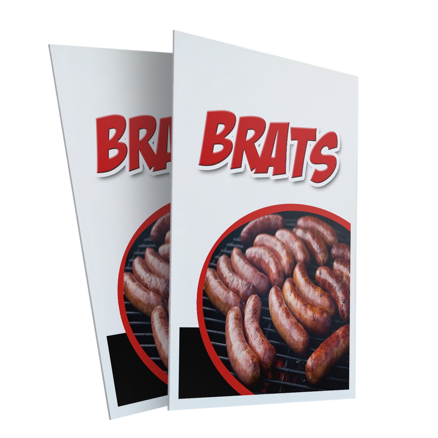 Brats (2-PACK) 24" x 36" Plastic Signs | Sign Insert 4mm Corrugated ...