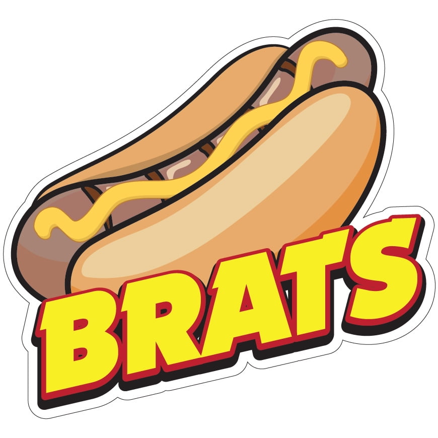 Brats 24" Decal Concession Stand Food Truck Sticker - Walmart.com