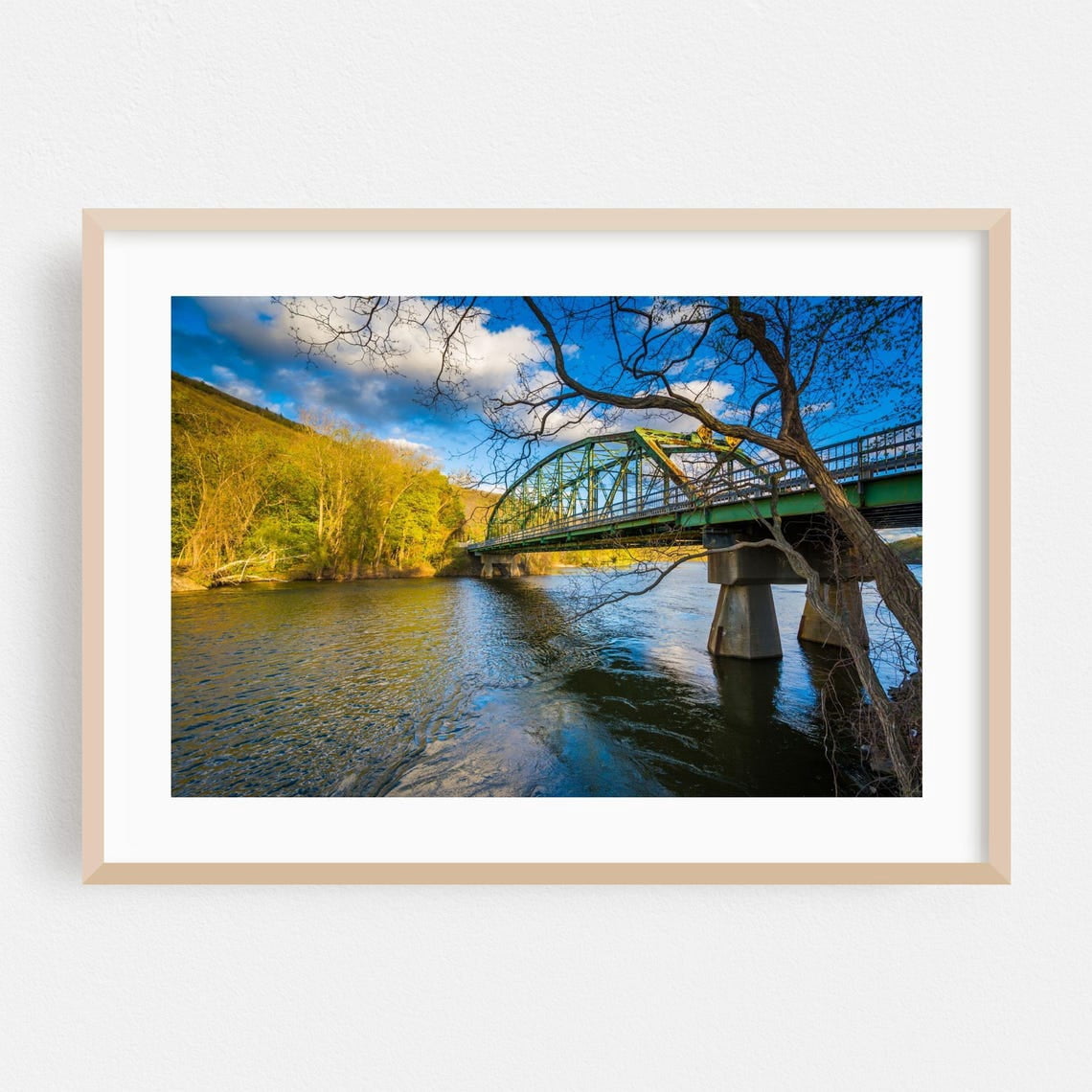 Brattleboro Vermont Autumn Bridge Landscape Poster Unframed Paper Print ...