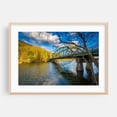 Brattleboro Vermont Autumn Bridge Landscape Poster Unframed Paper Print ...
