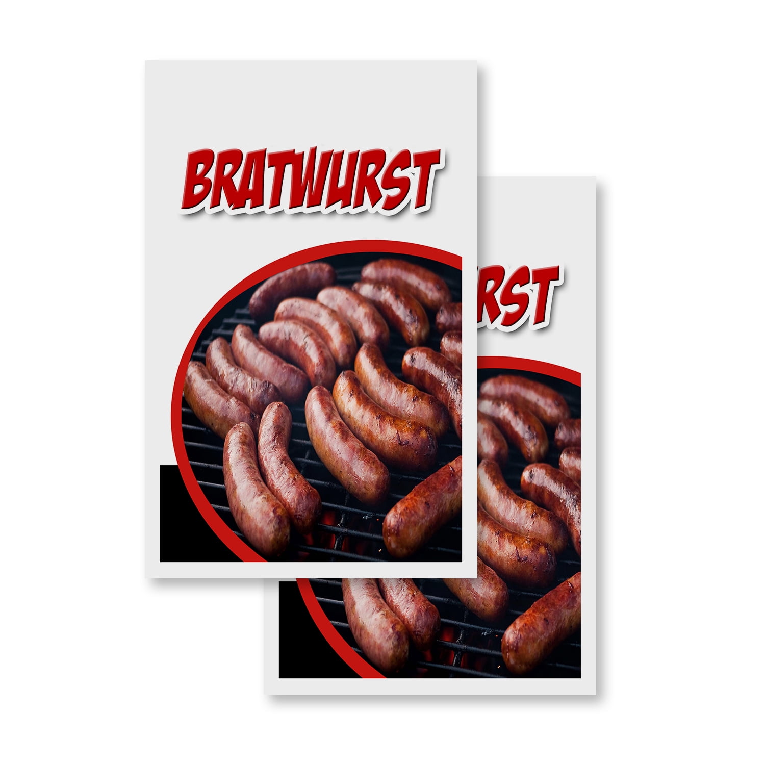 Bratwurst (2-PACK) 24" x 36" Vinyl Decals | Sign Insert Peel & Stick ...