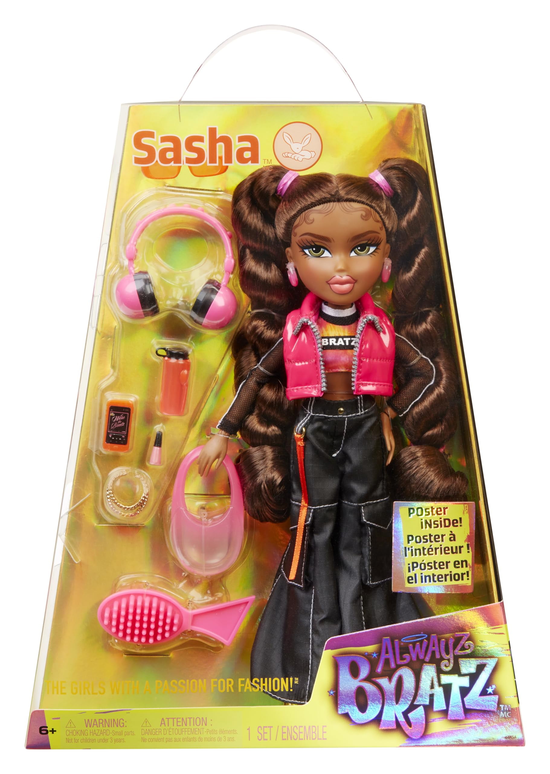 Bratz Alwayz Sasha Fashion Doll with 10 Accessories and Poster C70 ...