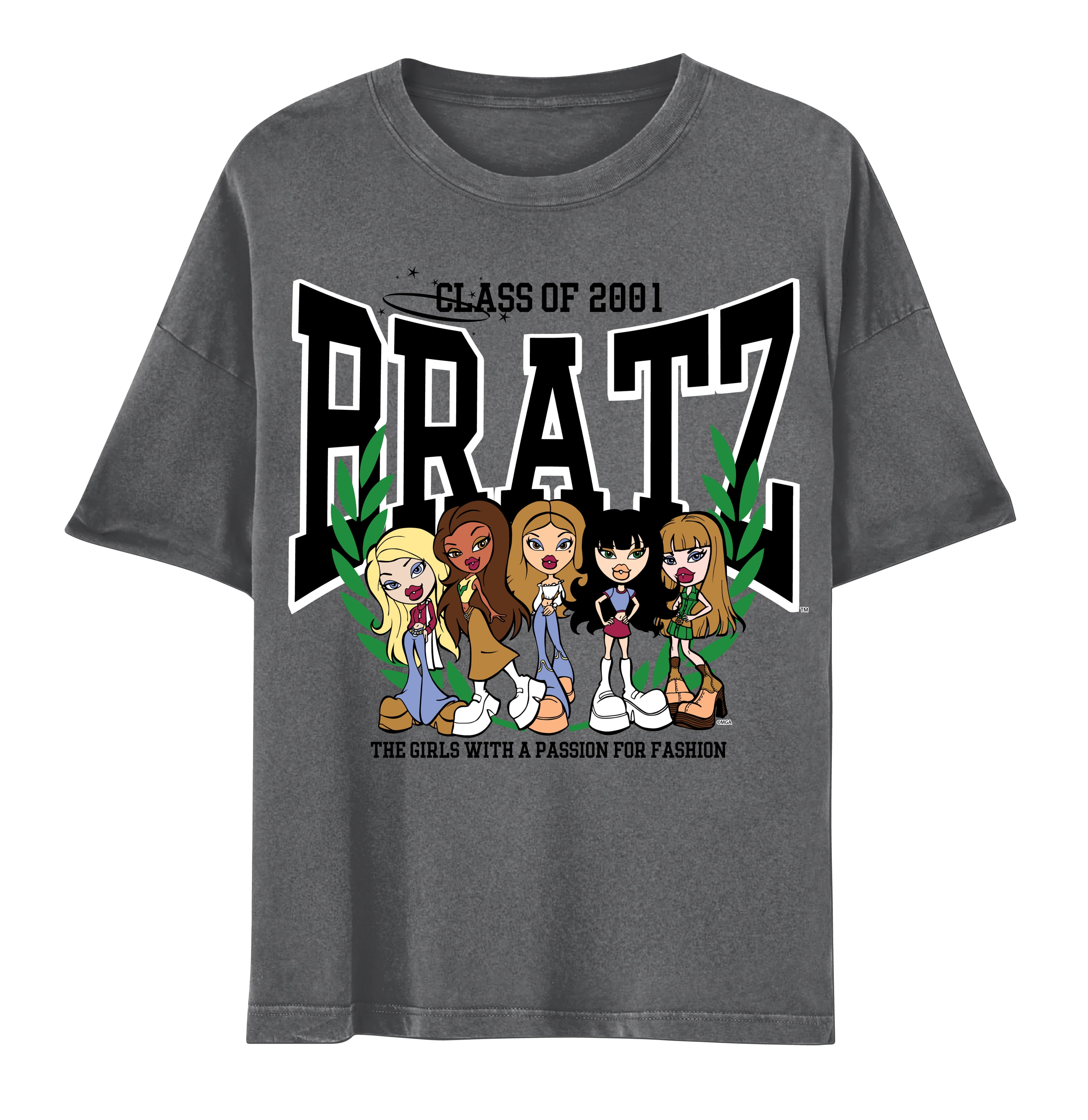 Bratz Class of 2001 Mens and Womens Short Sleeve T-Shirt (Charcoal Grey ...